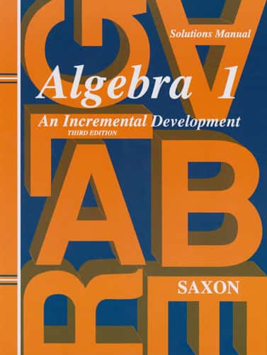 SAXON ALGEBRA 1 - SOLUTION MAN