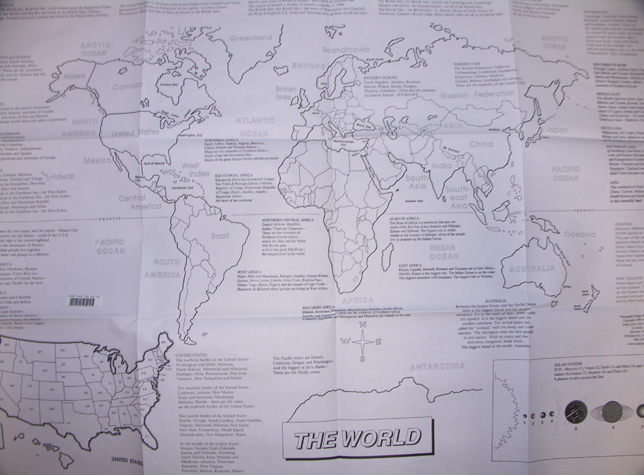 Geography Songs Additional Wall Map